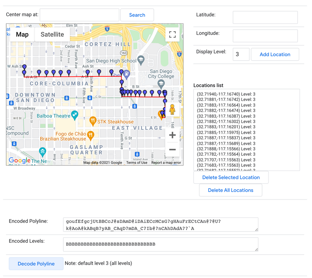 Creating a Route with the Google Maps Directions API