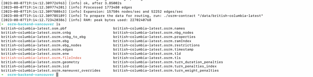 Setting up osrm-backend using Docker