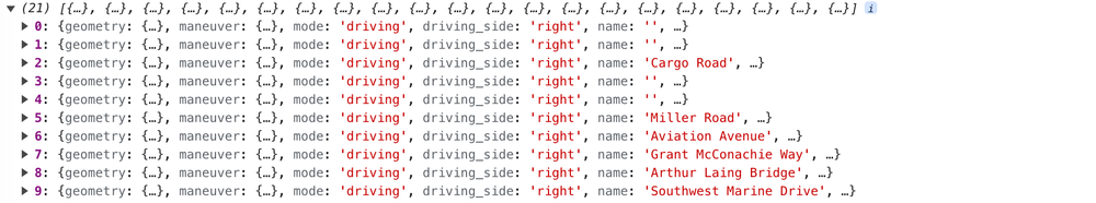 OSRM Route API: Turn by turn directions and polylines