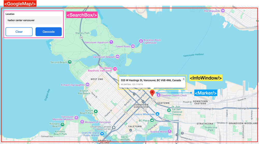 Forward geocoding with the Google Geocoding API