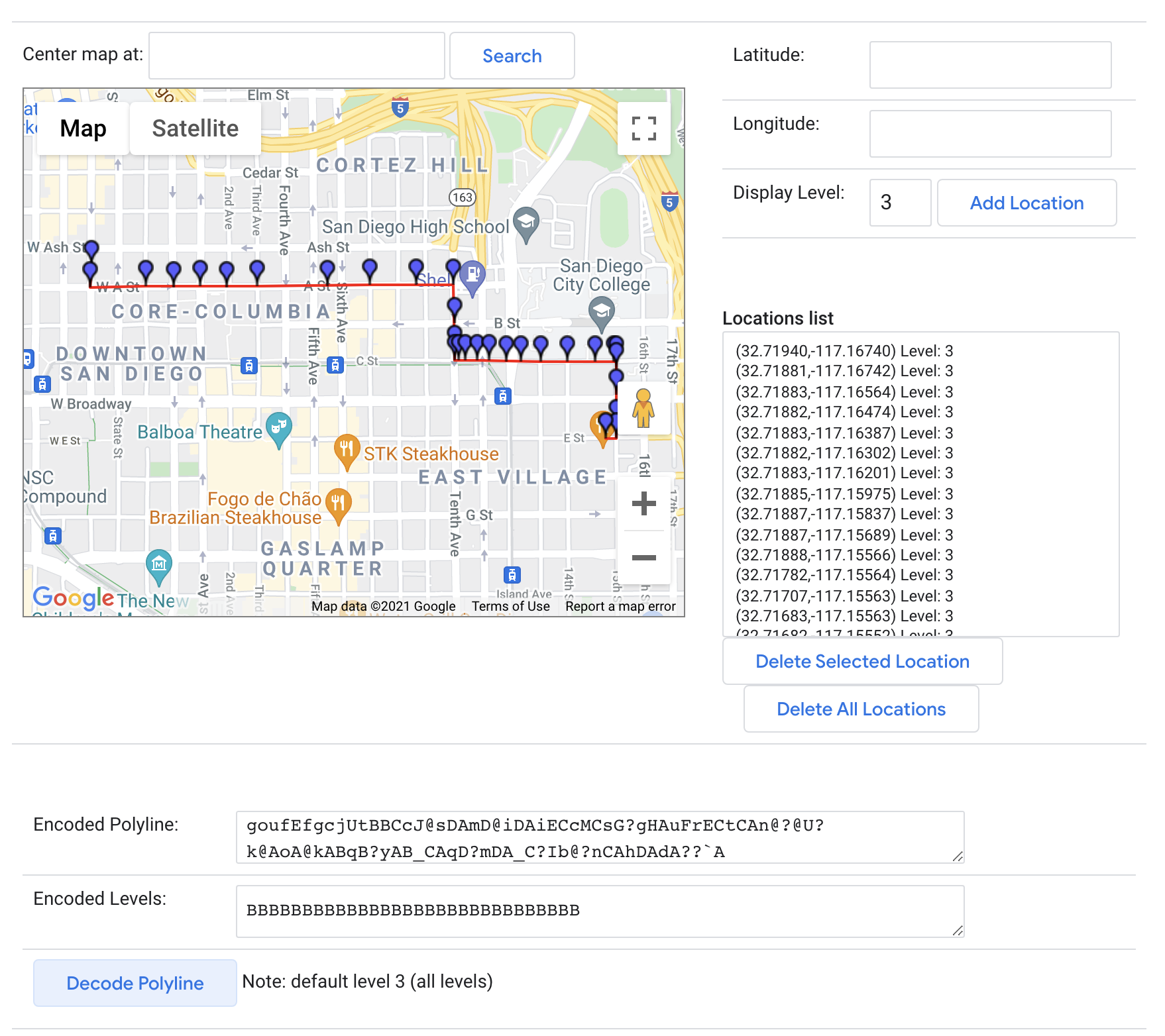 Creating a Route with the Google Maps Directions API