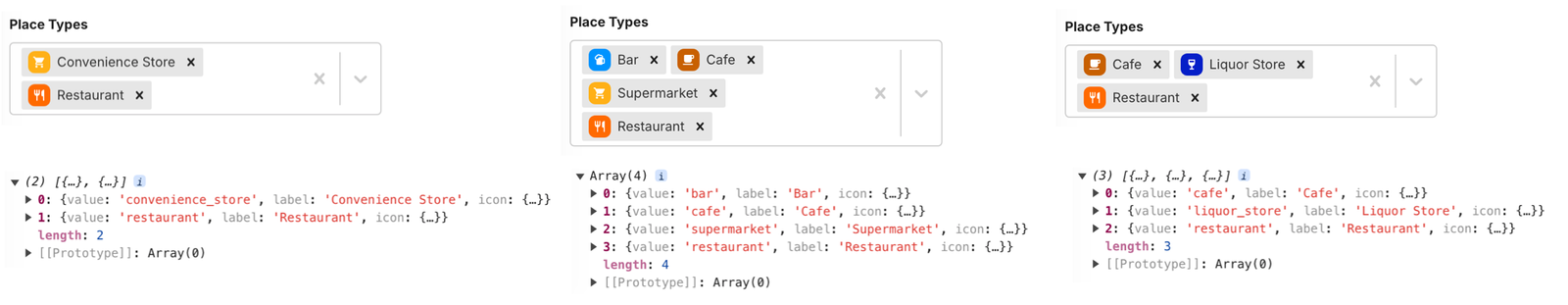 Google Nearby Search API