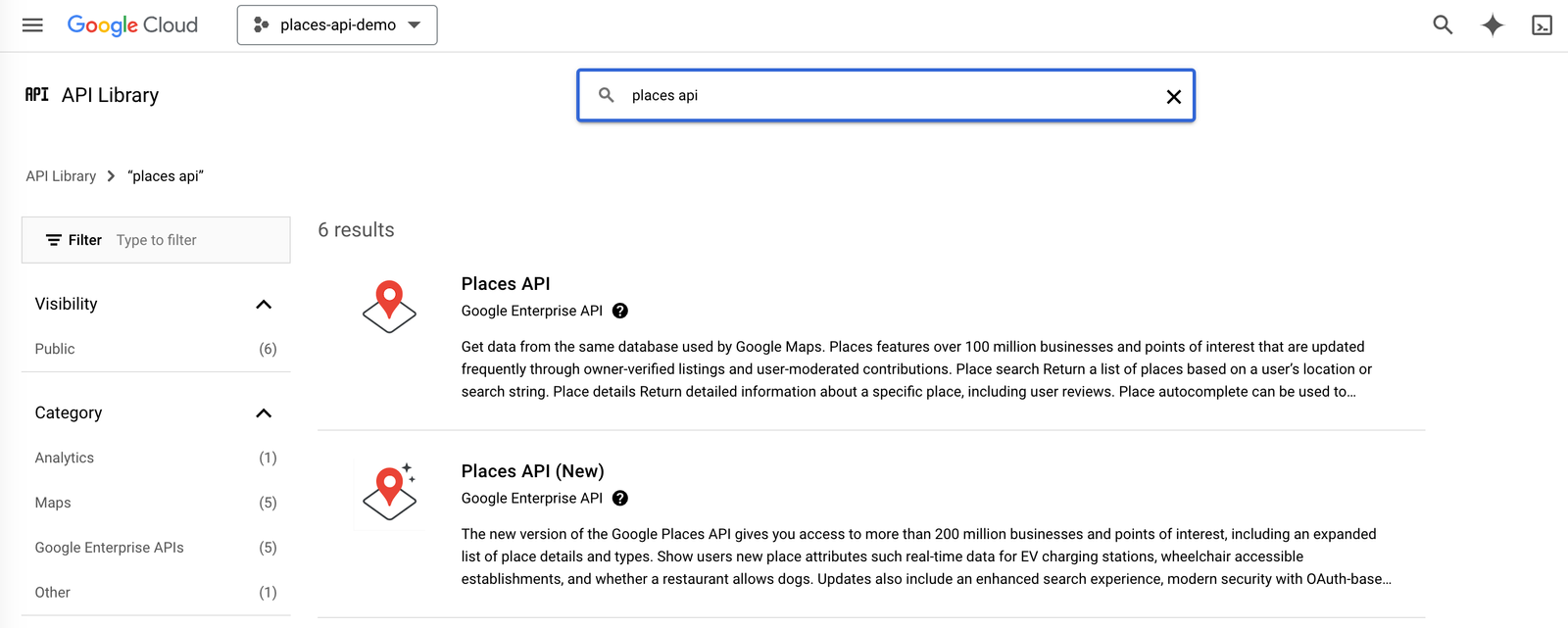 Finding the right place with the Google Places API