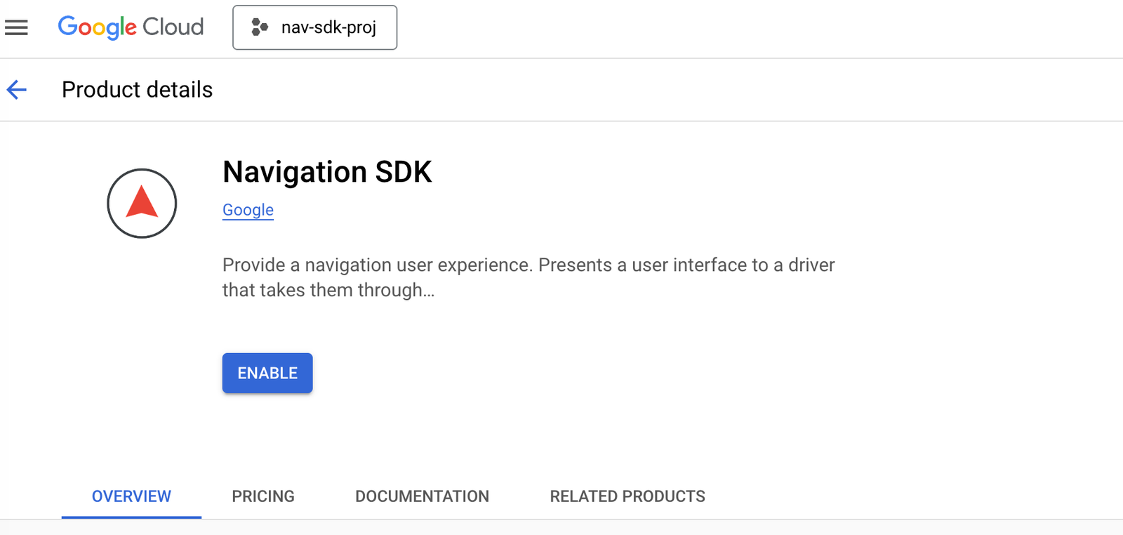 Google Navigation SDK standalone