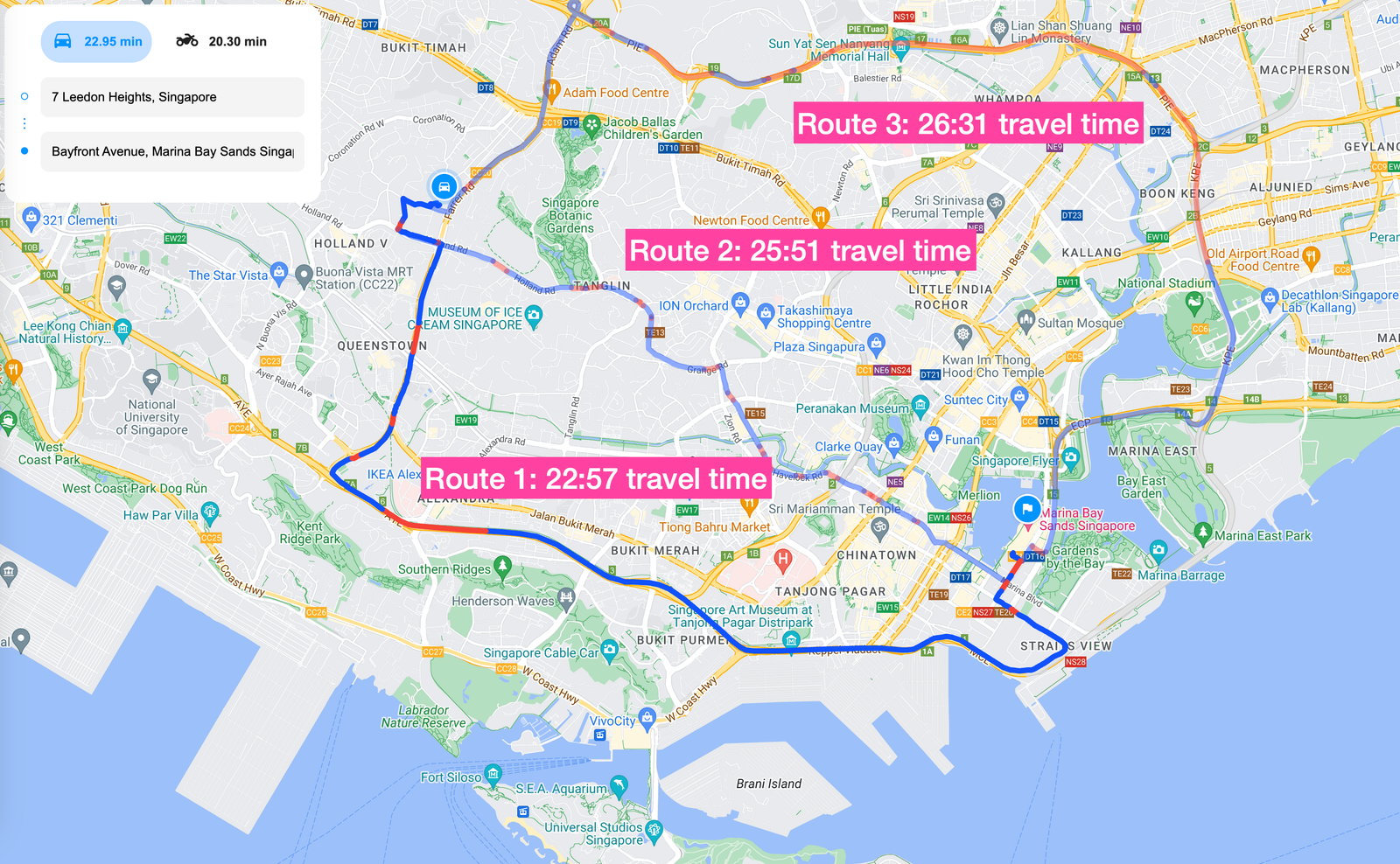 Plan a route with multiple stops using the Routes API
