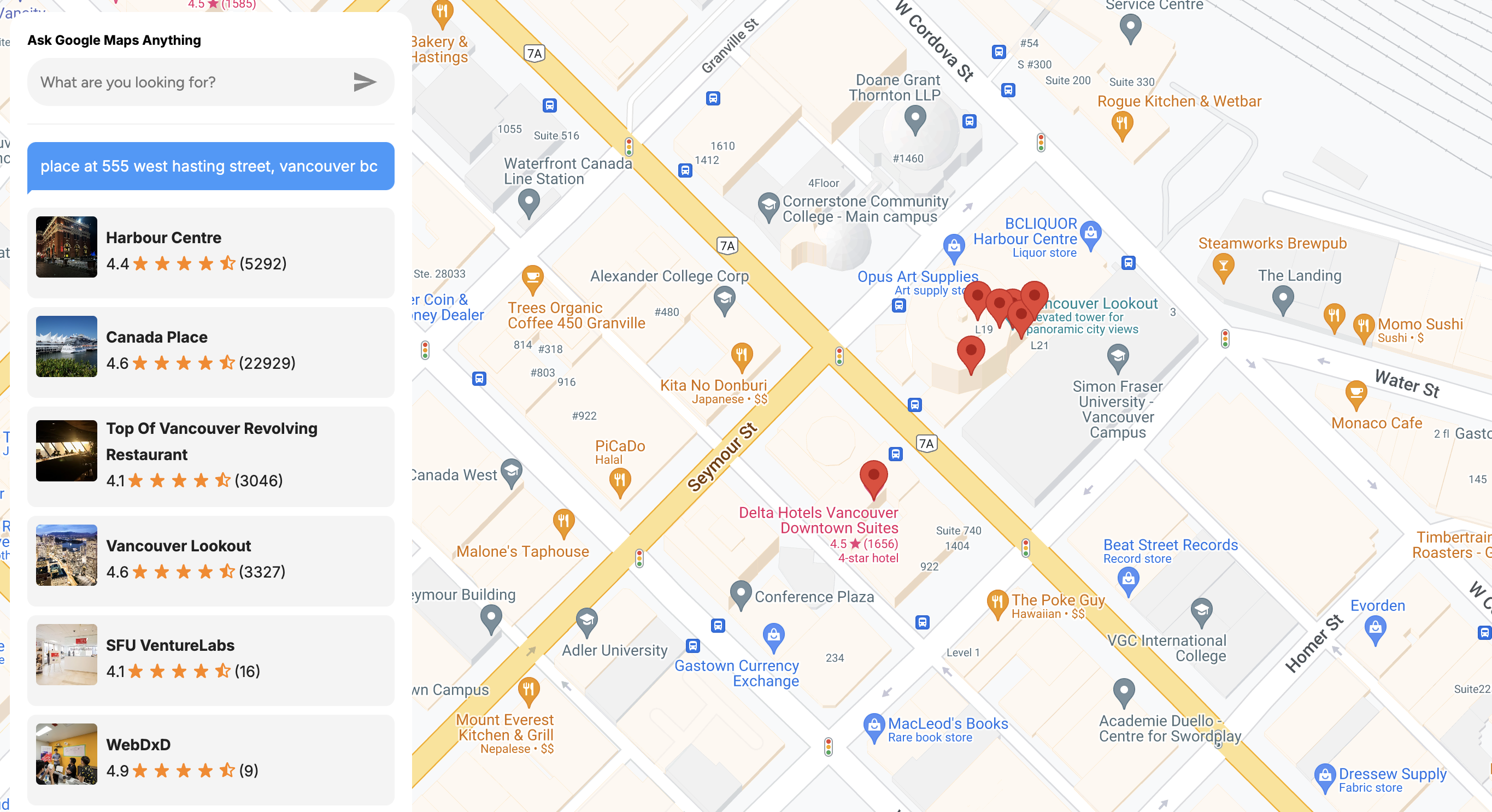 Google Places Text Search