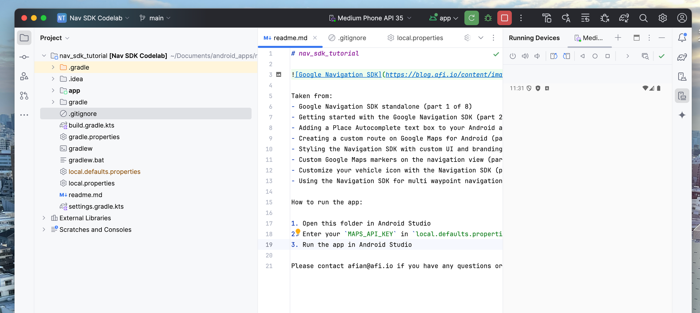Getting started with the Google Navigation SDK