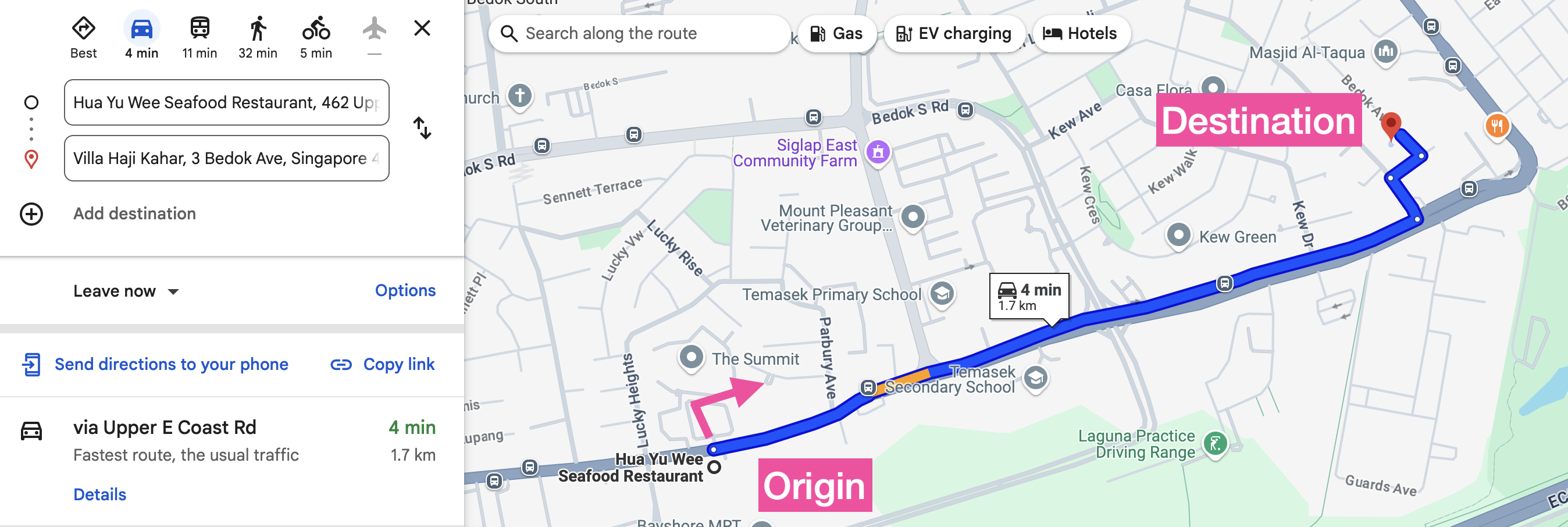 Plan a route with multiple stops using the Routes API