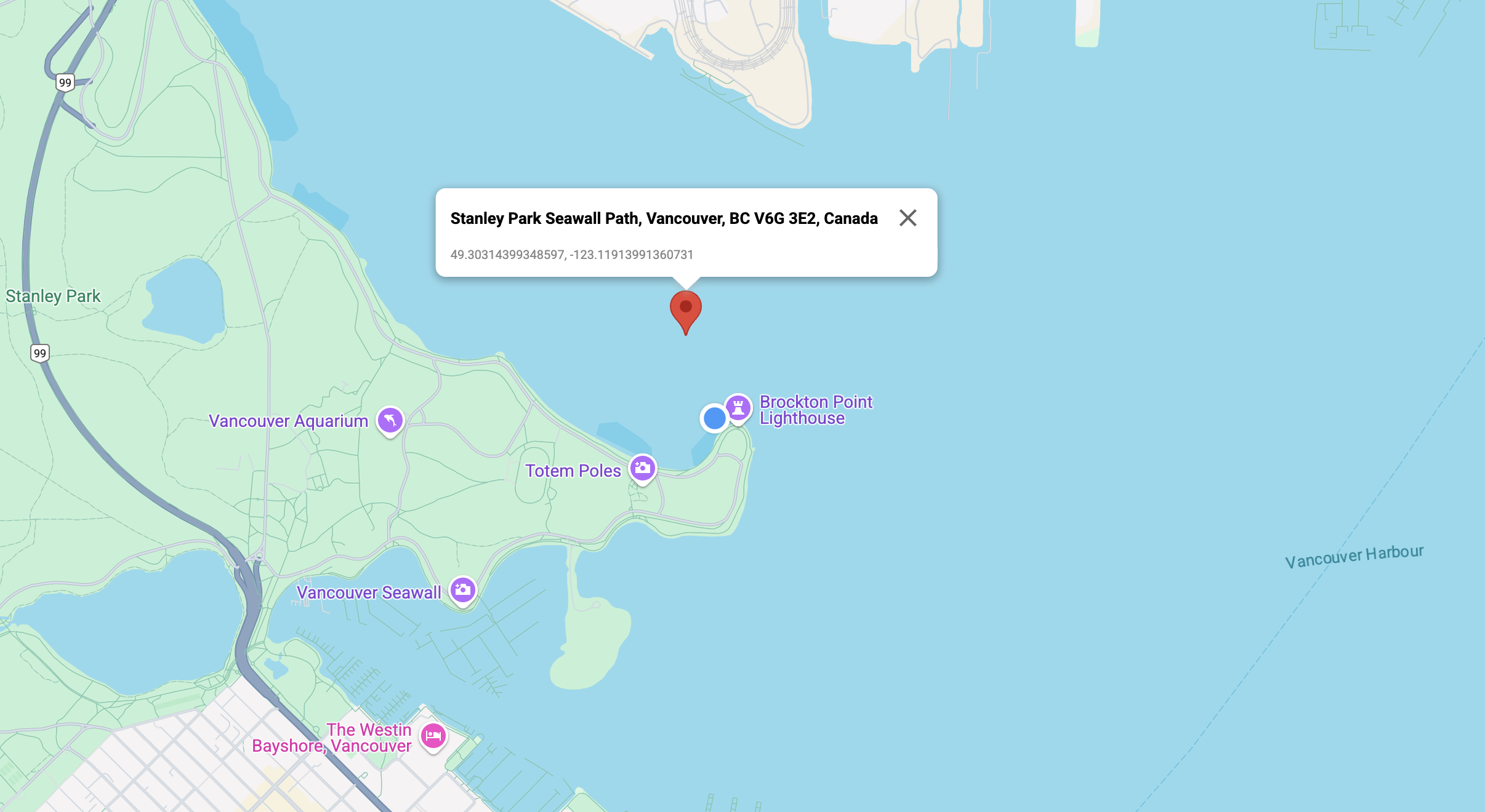 Google reverse geocoding: Get addresses from coordinates