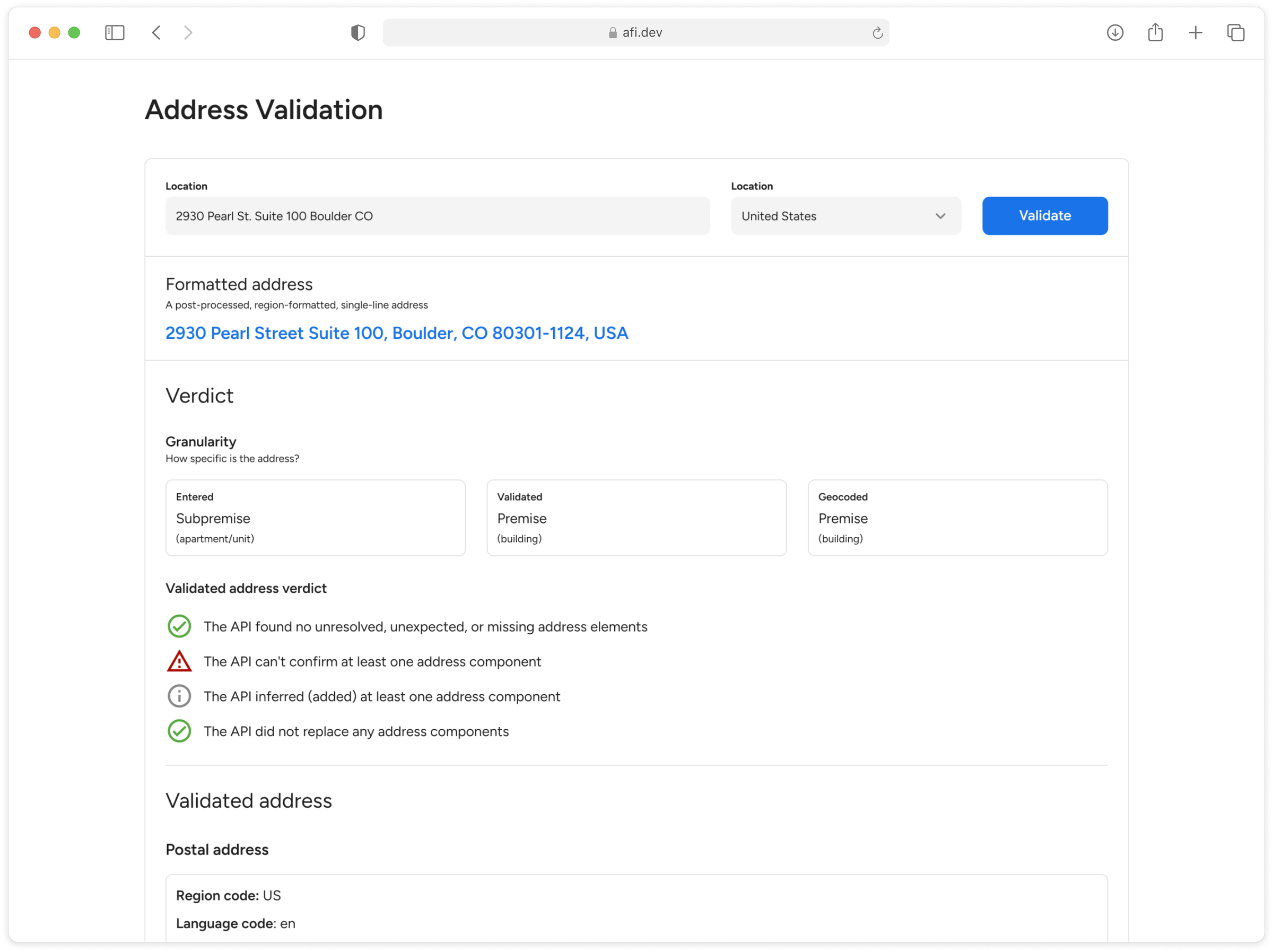 Fix bad addresses with the Google Address Validation API