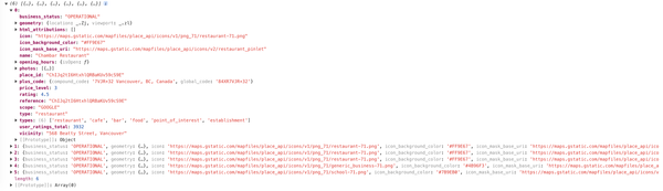 Google Nearby Search API