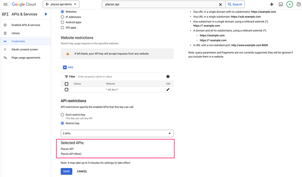 Finding the right place with the Google Places API