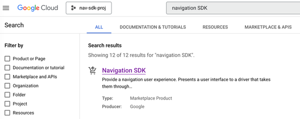 Google Navigation SDK standalone