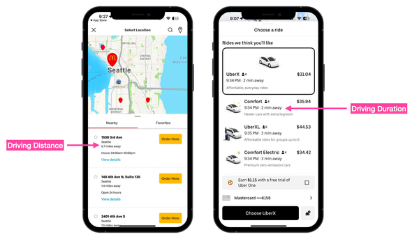 Using the Google Distance Matrix API for taxi dispatch